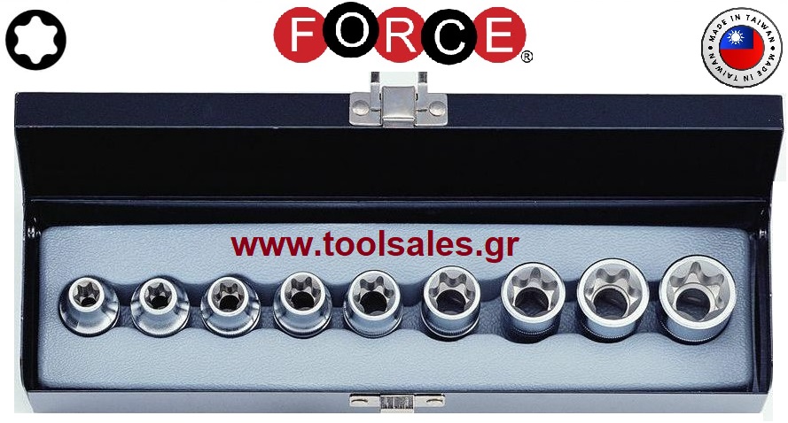 Συλλογές: Καρυδάκια σετ Torx 1/2 FORCE 4093.